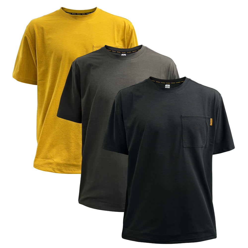 KameLo Crew Neck Chest Pocket Sorona® Work T-Shirt | KT001